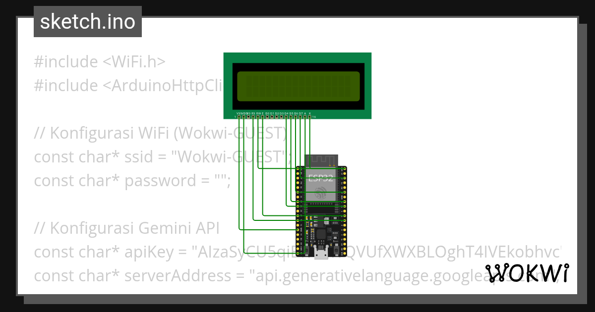 Gemini AI - Wokwi ESP32, STM32, Arduino Simulator