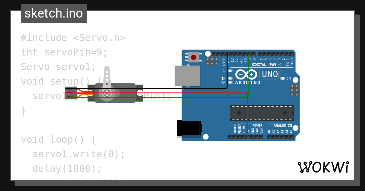 Servo Motor Wokwi Esp32 Stm32 Arduino Simulator 3462