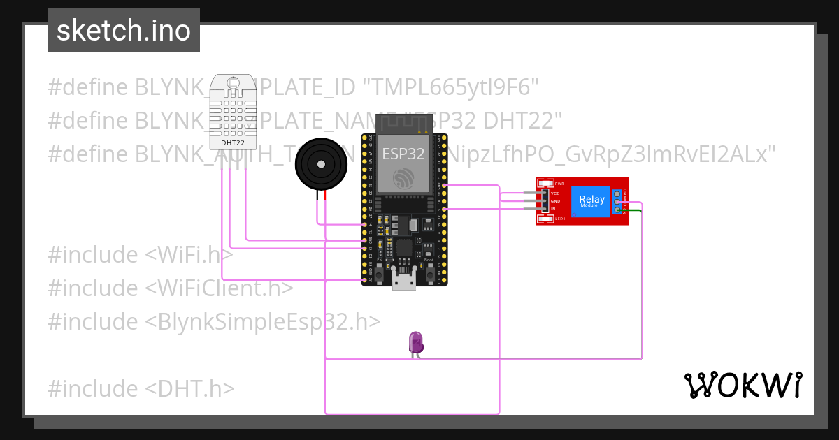 Dht22 Blynk Wokwi Esp32 Stm32 Arduino Simulator