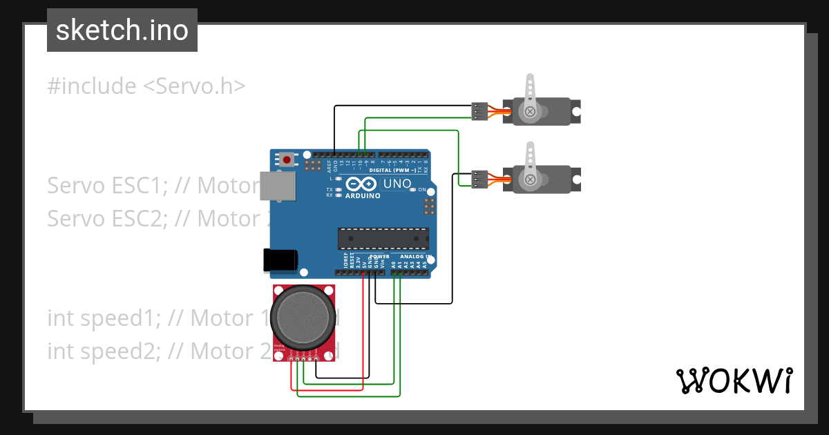 ROV - Wokwi ESP32, STM32, Arduino Simulator