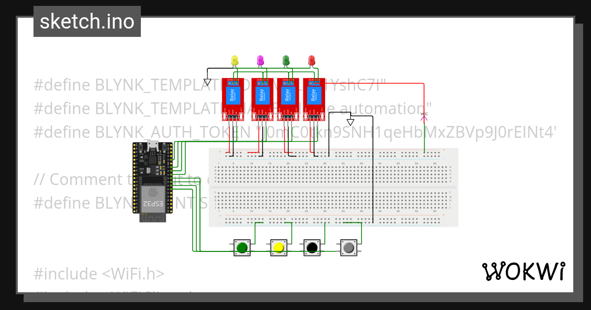 Home automation - Wokwi ESP32, STM32, Arduino Simulator