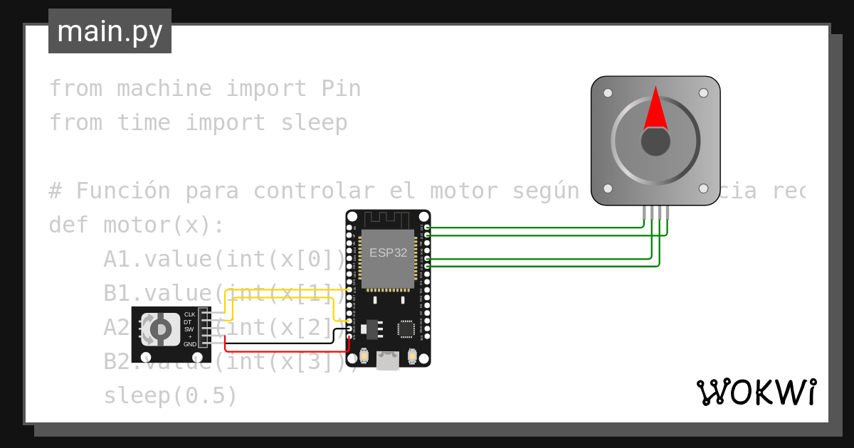 Practica Motor Encoder Wokwi Esp32 Stm32 Arduino Simulator 3598