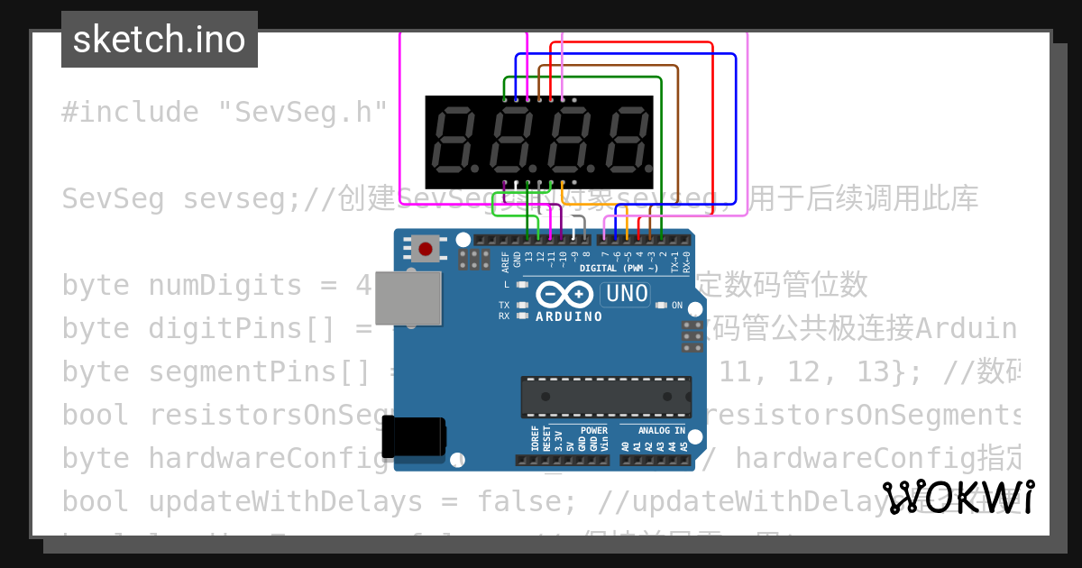 数码管软件2406张静 Wokwi Esp32 Stm32 Arduino Simulator 0073