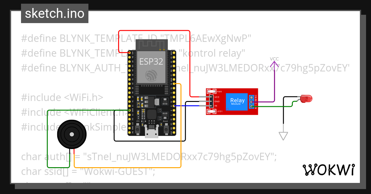 Relay - Wokwi ESP32, STM32, Arduino Simulator