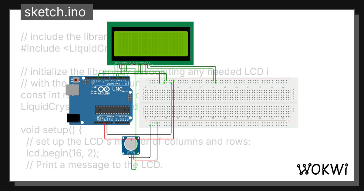Lcd Hello World Wokwi ESP32 STM32 Arduino Simulator