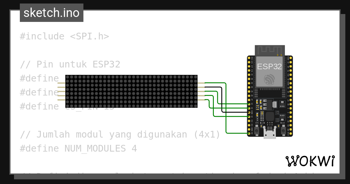 Code Matrix 1 Wokwi Esp32 Stm32 Arduino Simulator 2528