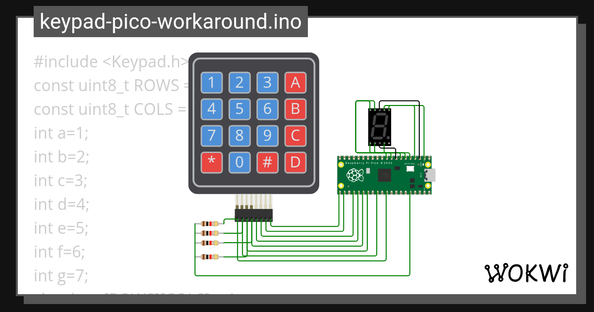 Keypad TASK 3 - Wokwi ESP32, STM32, Arduino Simulator