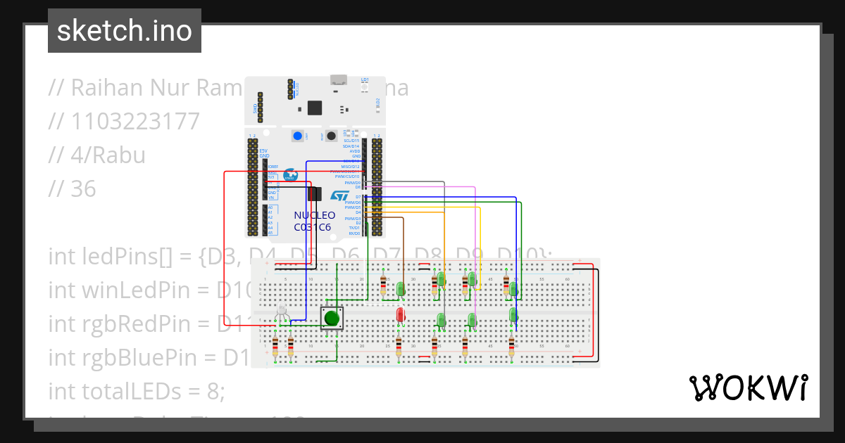 Raihan Nur Ramadhan Sundana_1103223177_36_Rabu,4 - Wokwi ESP32, STM32, Arduino Simulator
