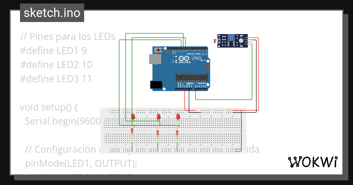 Protoresistor ejercicio en clase - Wokwi ESP32, STM32, Arduino Simulator