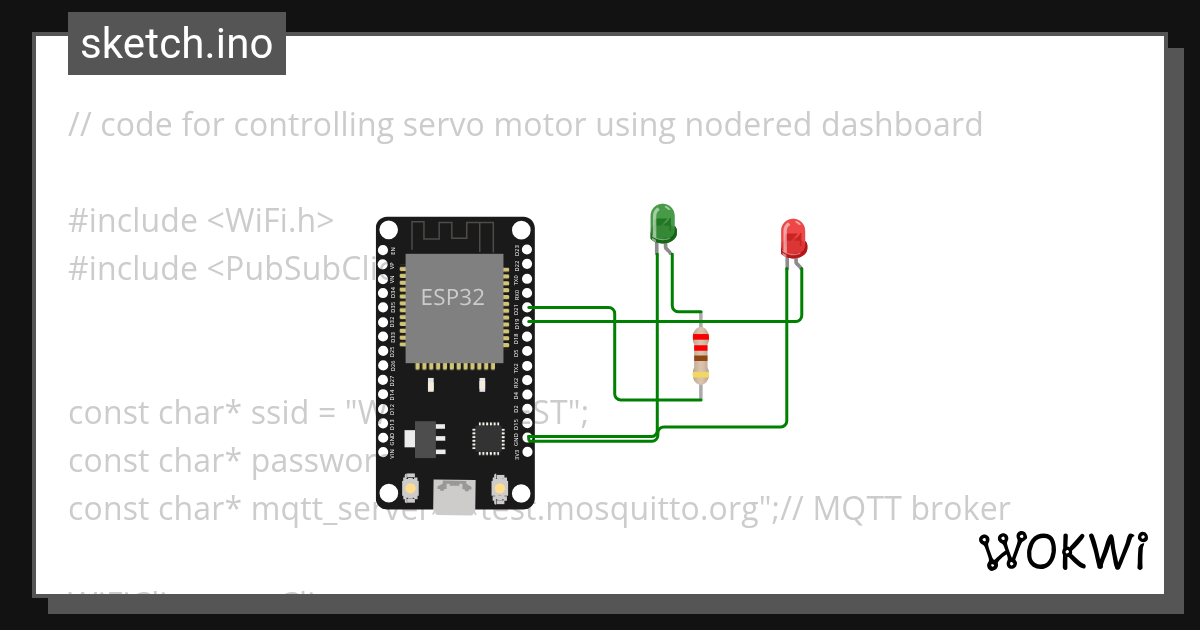 Nodered-wokwi-ESP32-LED-IOT12 - Wokwi ESP32, STM32, Arduino Simulator