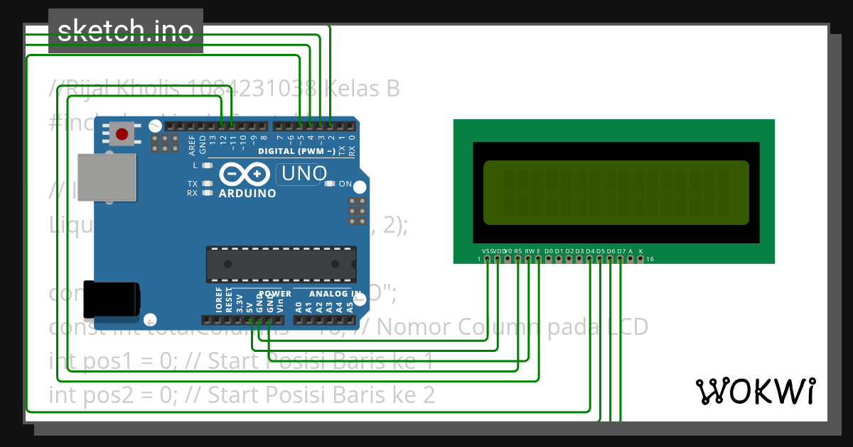 Mikrokontroler simulasi LCD Hallo berjalan - Wokwi ESP32, STM32 ... Mikrokontroler simulasi LCD Hallo berjalan - Wokwi ESP32, STM32 ...
