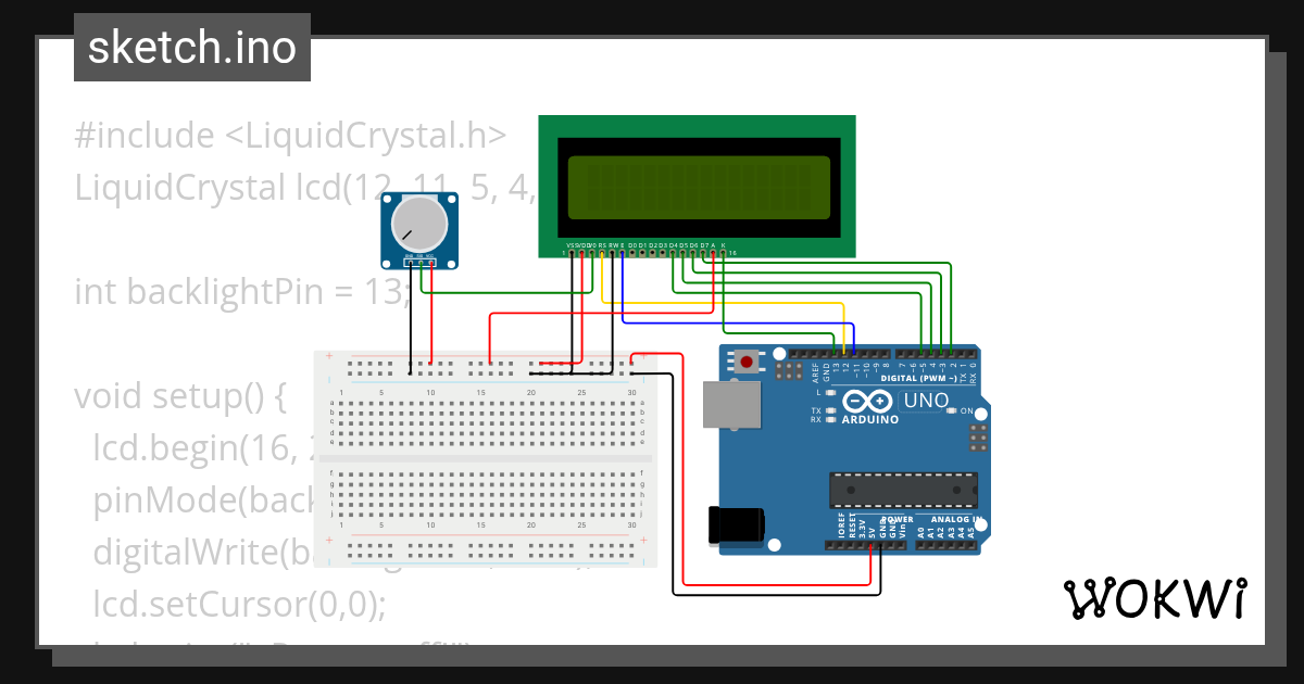 LCD autoscroll, blinking text and light - Wokwi ESP32, STM32, Arduino ...