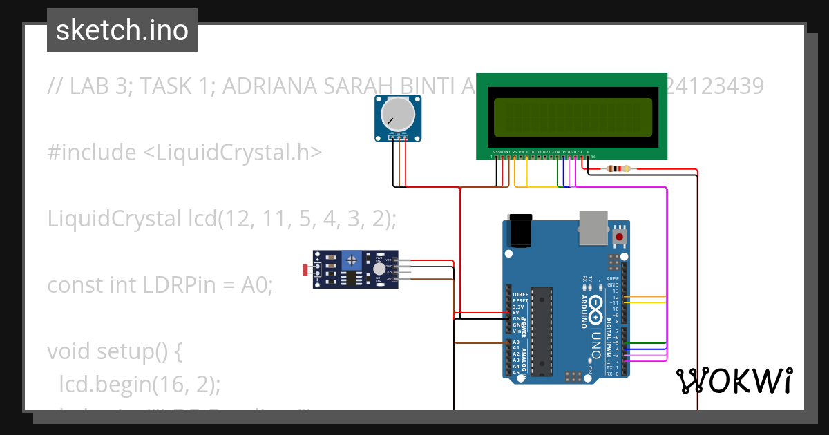 lab assesment iii (task i) - Wokwi ESP32, STM32, Arduino Simulator lab assesment iii (task i) - Wokwi ESP32, STM32, Arduino Simulator