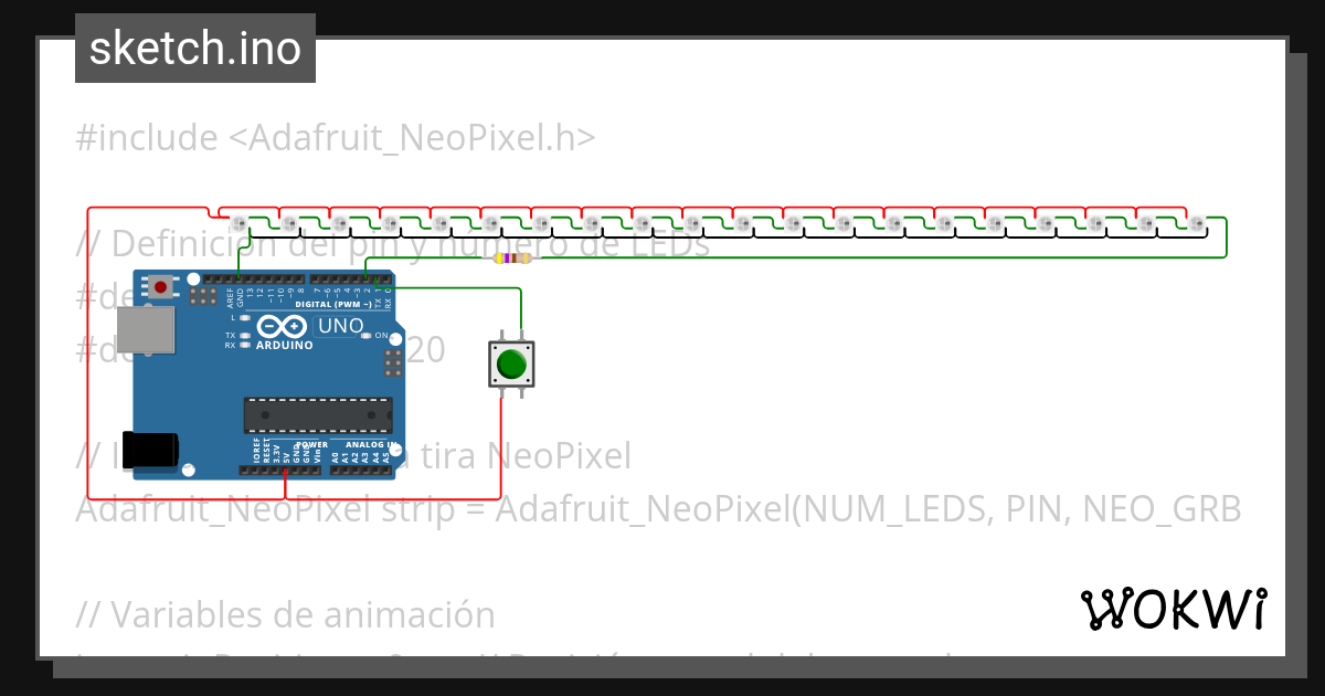 moto_leds 1 - Wokwi ESP32, STM32, Arduino Simulator