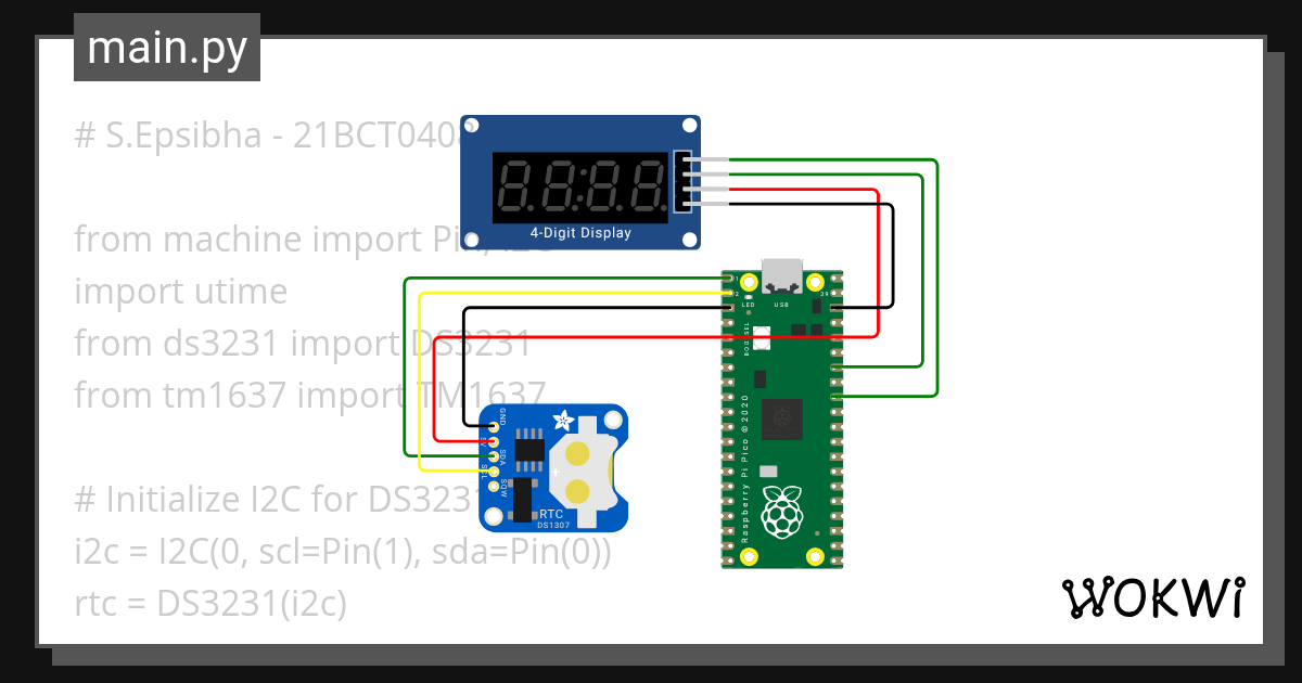 21BCT0408_DIGITAL_CLOCK - Wokwi ESP32, STM32, Arduino Simulator