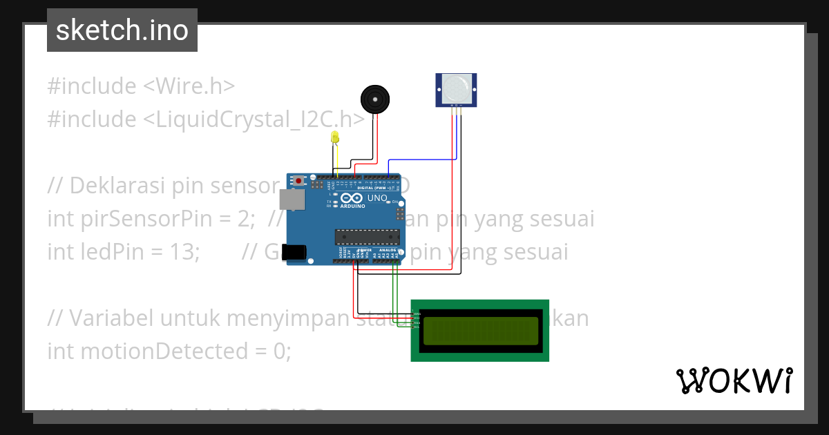 Muhammad Sofyan - Sensor PIR Copy - Wokwi ESP32, STM32, Arduino Simulator