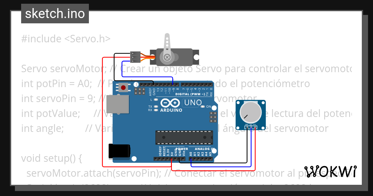 servomotor - Wokwi ESP32, STM32, Arduino Simulator