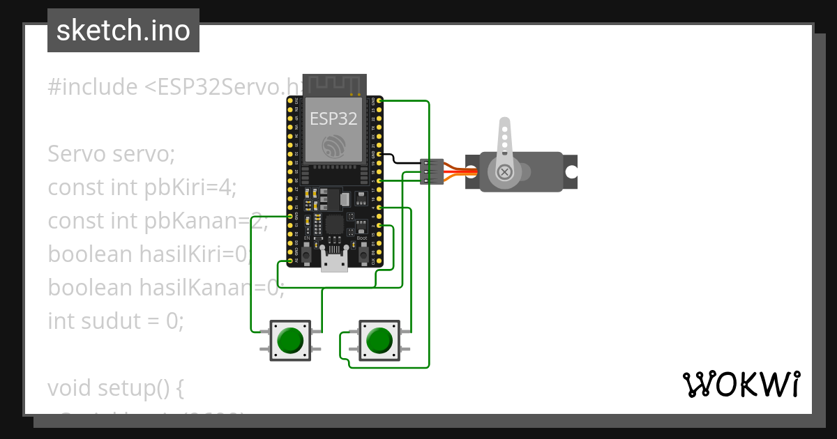 Video Servo Button Wokwi Esp32 Stm32 Arduino Simulator 