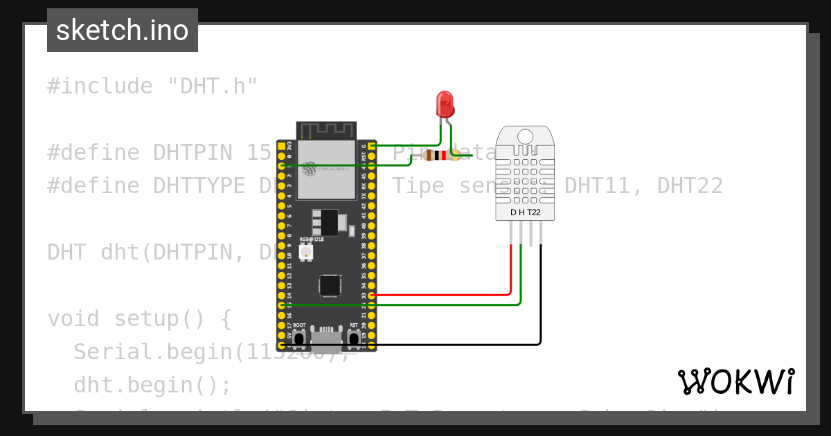 Menghitung Suhu Dan Kelembapan Udaya Wokwi Esp32 Stm32 Arduino Simulator 3075