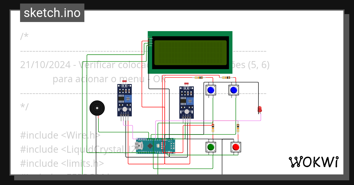 Contador Autorama - 2 Sensores - Producao - Wokwi ESP32, STM32, Arduino ...