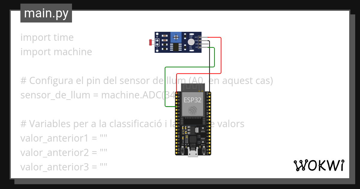 sensor luz - Wokwi ESP32, STM32, Arduino Simulator