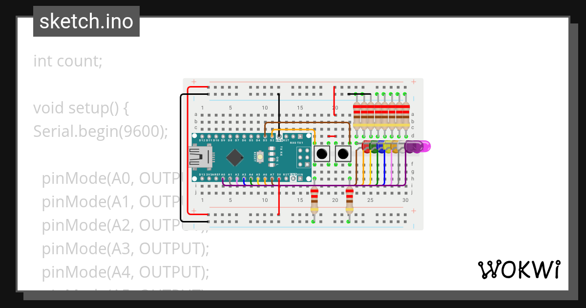 Contador Rosa - Wokwi ESP32, STM32, Arduino Simulator