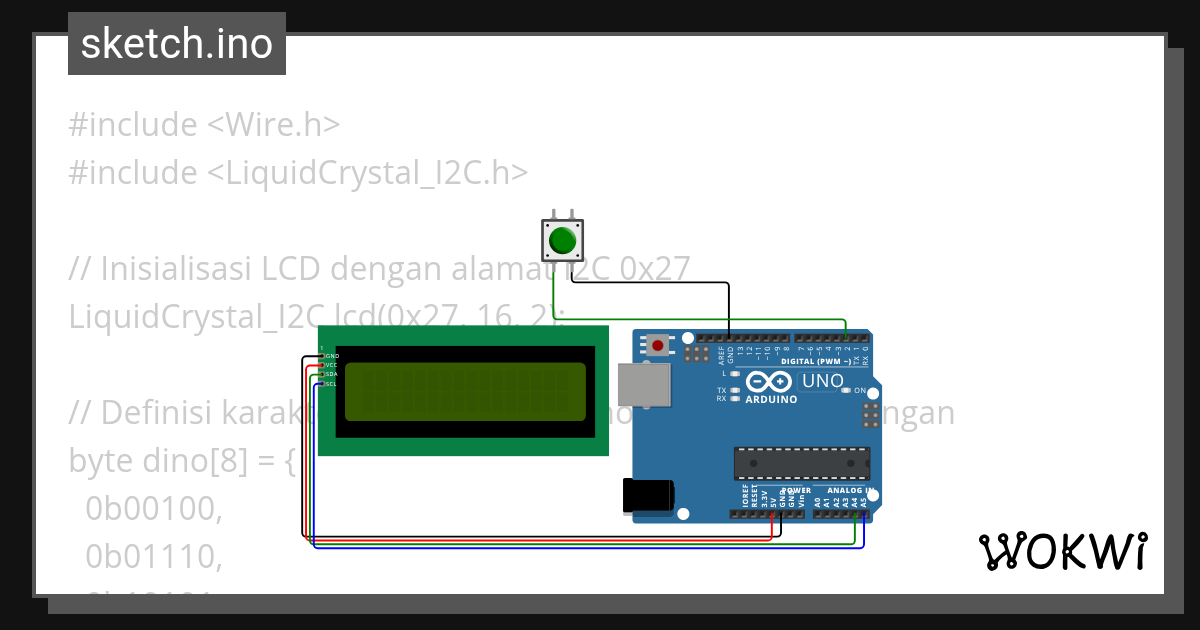 Dino Game - Wokwi ESP32, STM32, Arduino Simulator