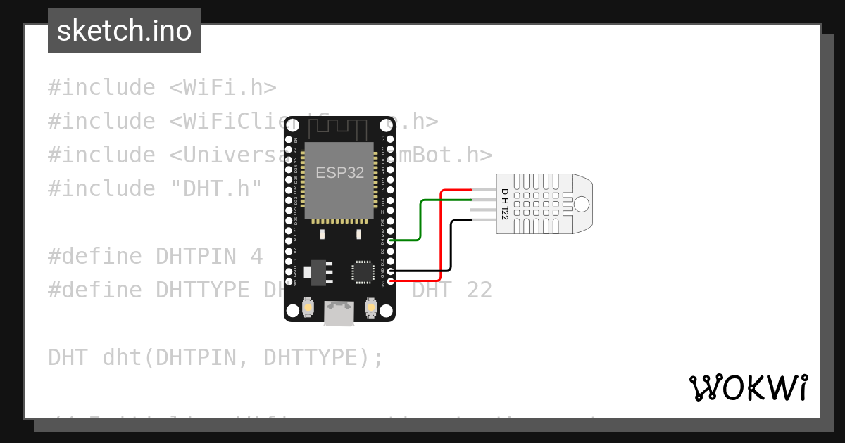 Dht22 To Telegram Wokwi Esp32 Stm32 Arduino Simulator 5205