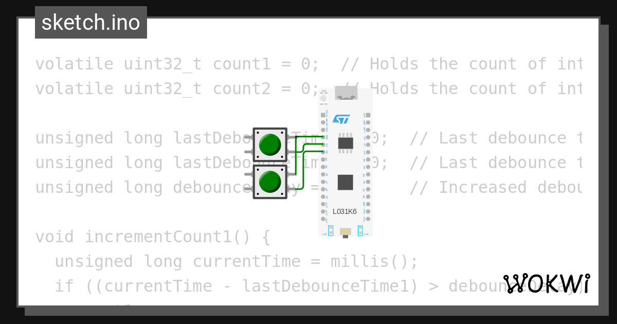 Stm32 L031 Gpio Interrupts Copy 2 Wokwi Esp32 Stm32 Arduino Simulator 8252