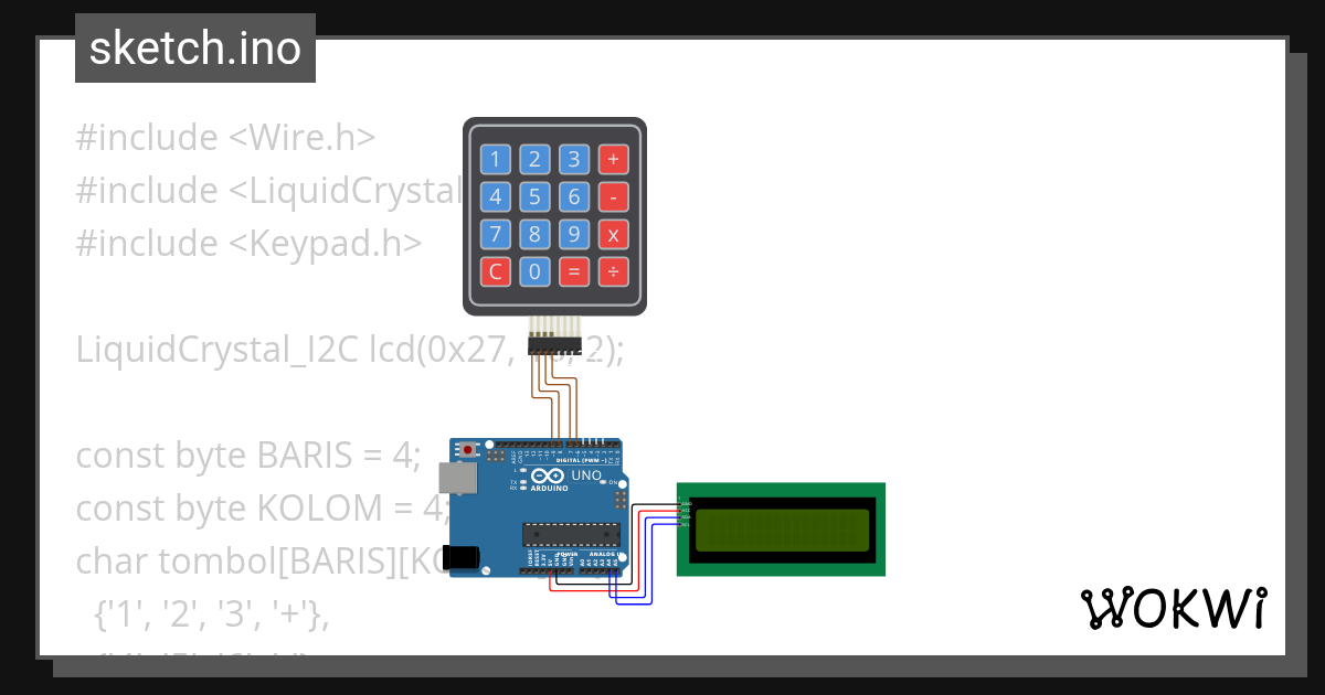 Animasi Calculator - Wokwi ESP32, STM32, Arduino Simulator