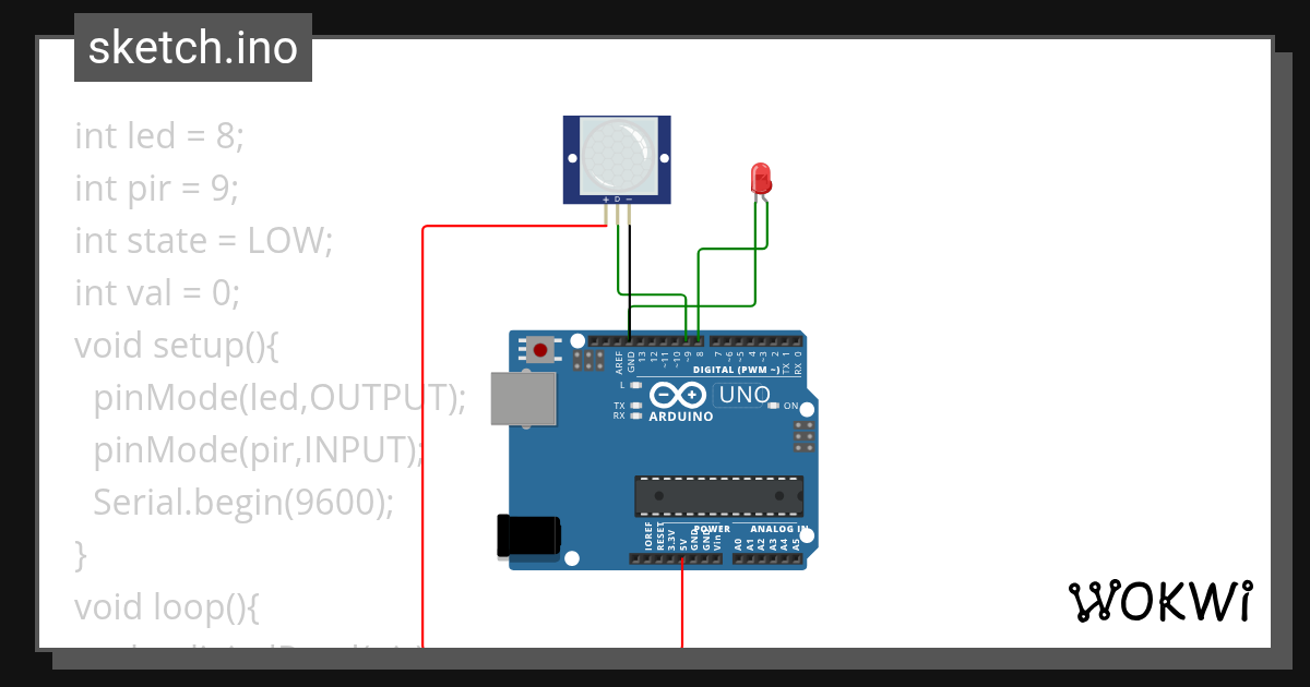 PIR(week-5.1) - Wokwi ESP32, STM32, Arduino Simulator