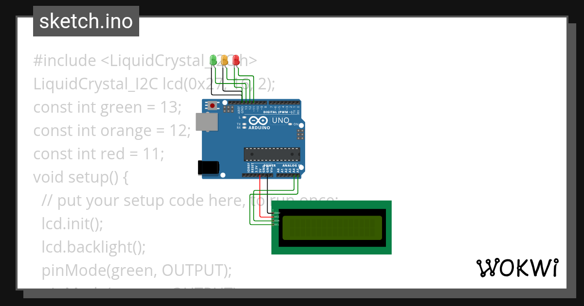Traffic Light Copy i2c - Wokwi ESP32, STM32, Arduino Simulator