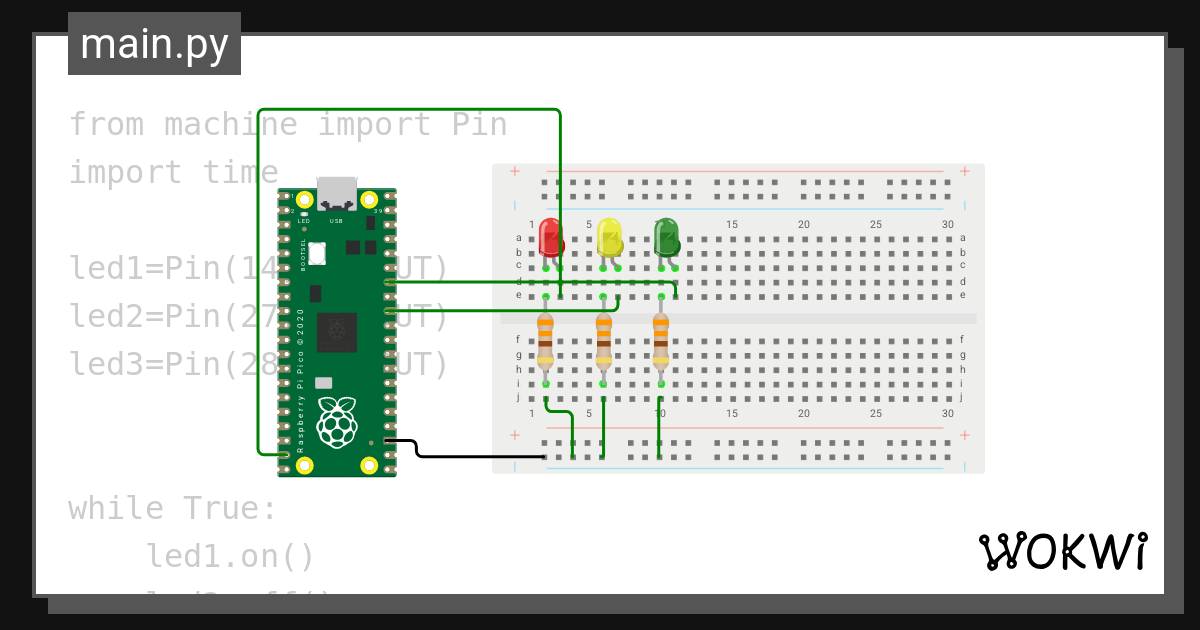 Pico Activity 1 Led Bright Wokwi Esp32 Stm32 Arduino Simulator