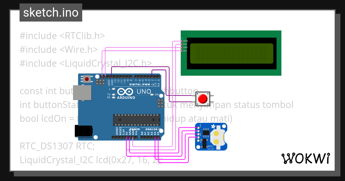 Jam Digital SUDAH JADI - Wokwi ESP32, STM32, Arduino Simulator
