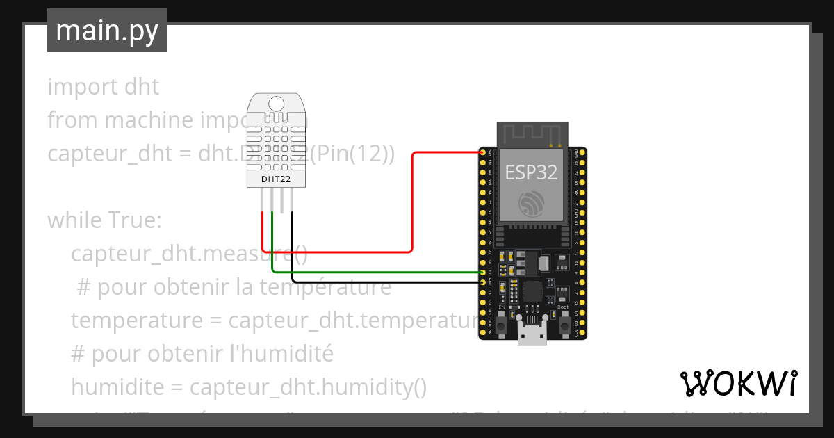 DHT - Wokwi ESP32, STM32, Arduino Simulator