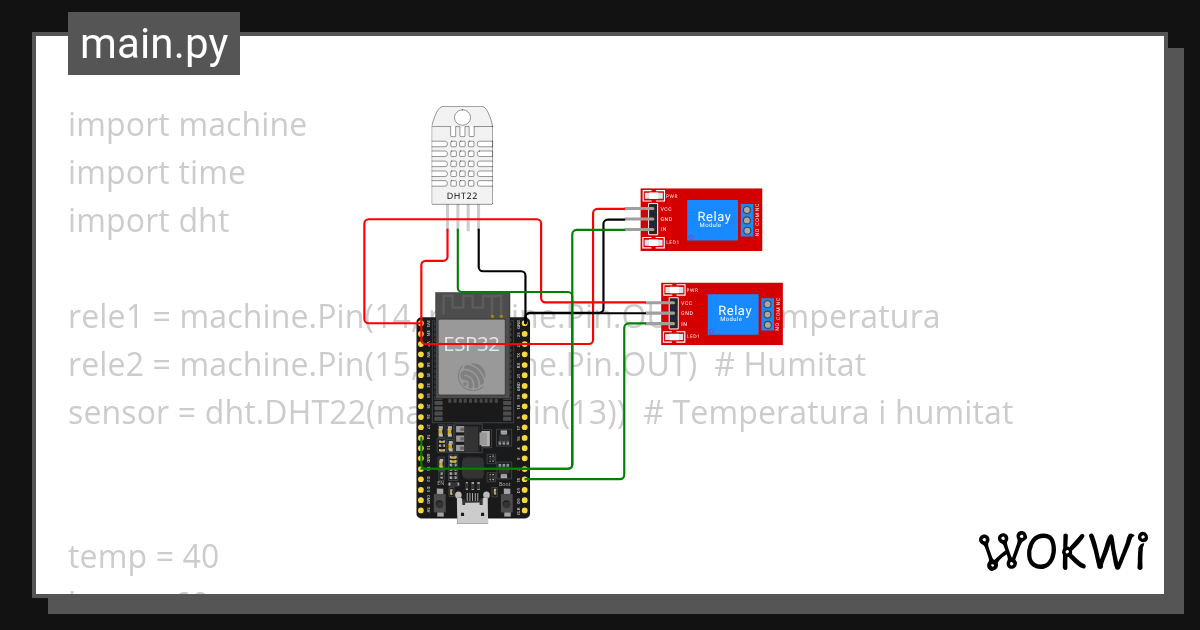 Pràctica 2.2 b - Wokwi ESP32, STM32, Arduino Simulator