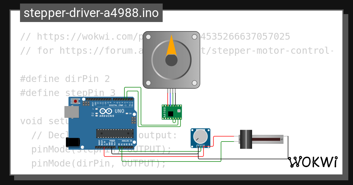 Stepper Driver A4988o Copy Wokwi Esp32 Stm32 Arduino