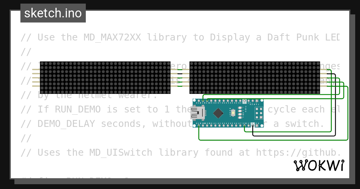 8x64 Dot Matrix Arduino Nano Animation Wokwi Esp32 Stm32 Arduino 0156