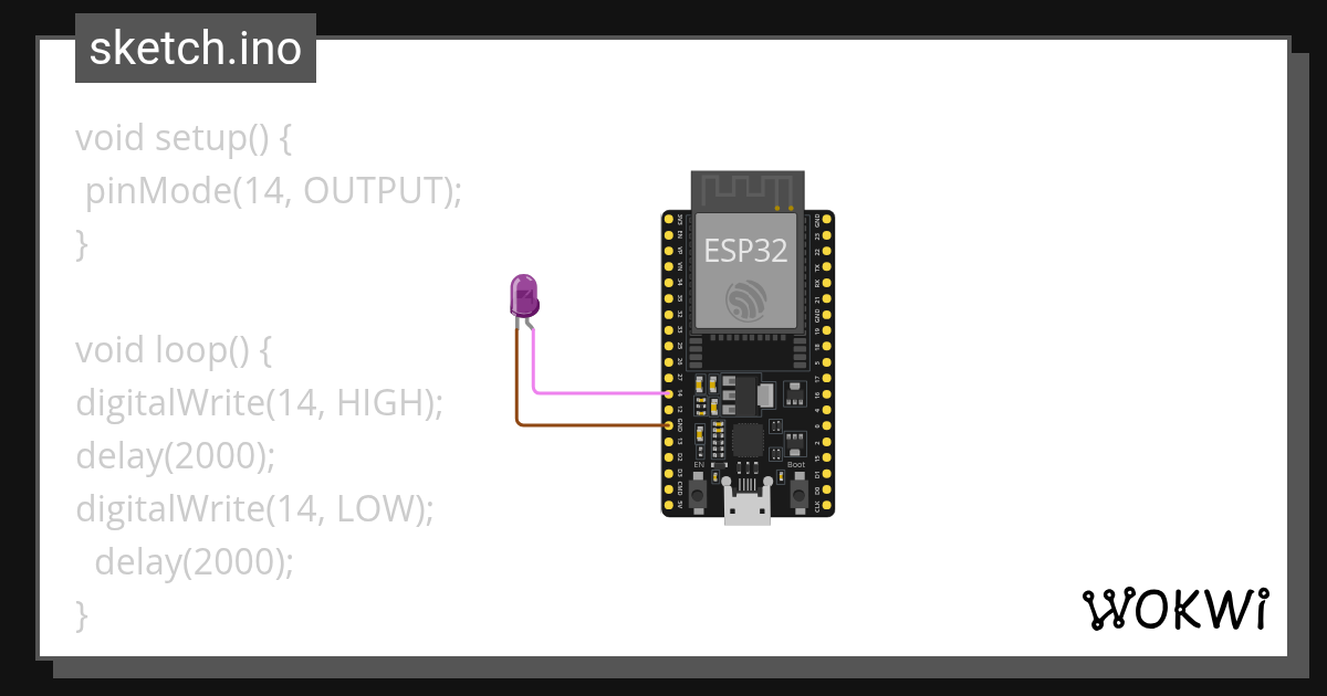 LED1 - Wokwi ESP32, STM32, Arduino Simulator LED1 - Wokwi ESP32, STM32, Arduino Simulator