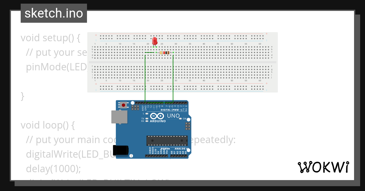 Led_Blinking - Wokwi ESP32, STM32, Arduino Simulator