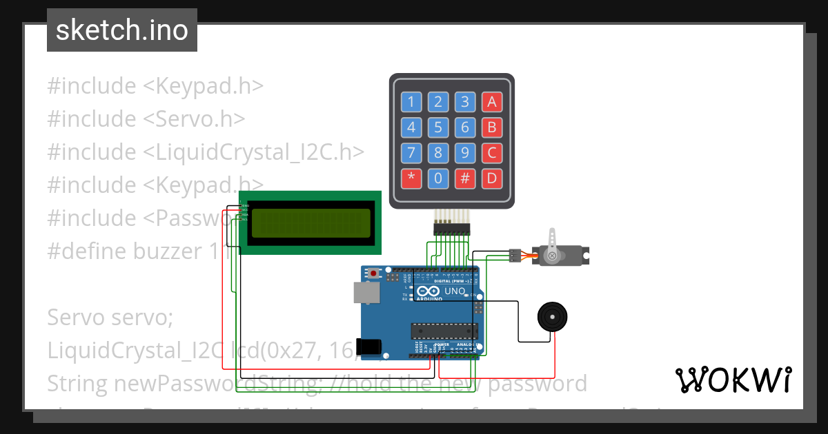 Projek Password - Wokwi ESP32, STM32, Arduino Simulator