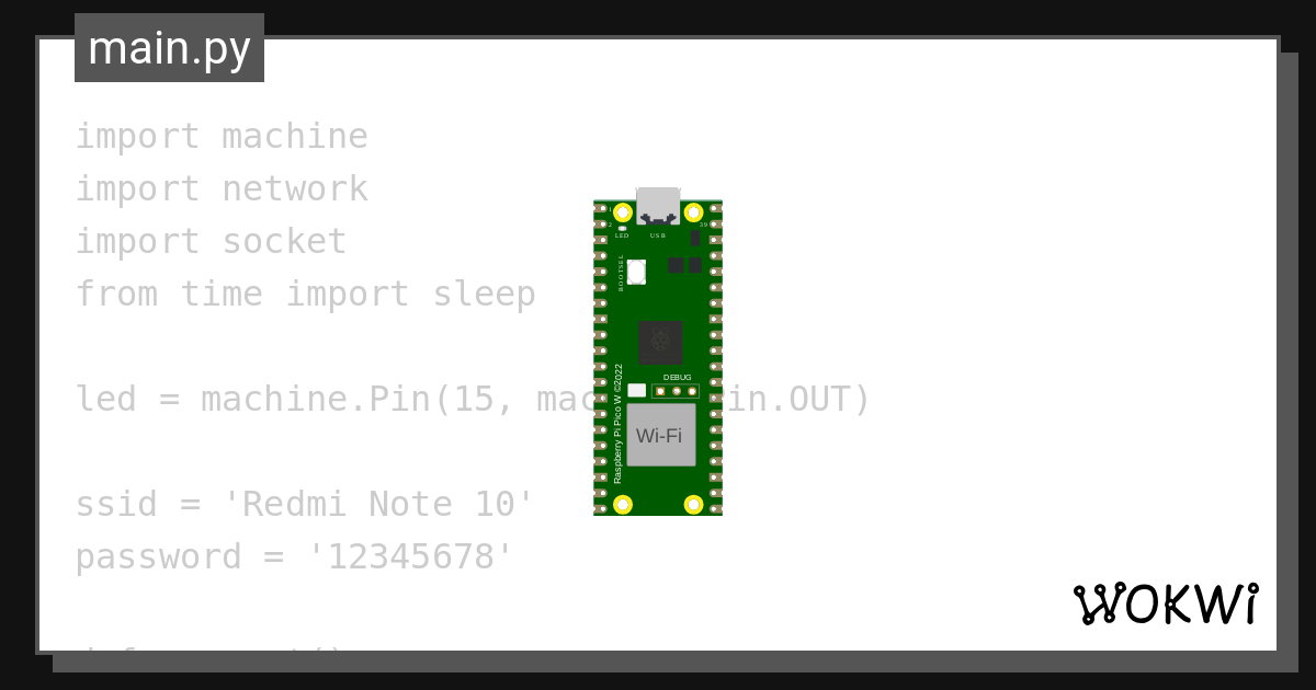 Pi Pico W Micropython Wi Fi Connection Wokwi Esp32 Stm32 Arduino Simulator 2037