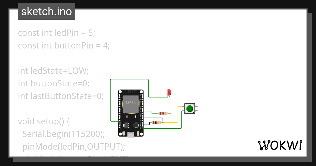 button-led - Wokwi ESP32, STM32, Arduino Simulator