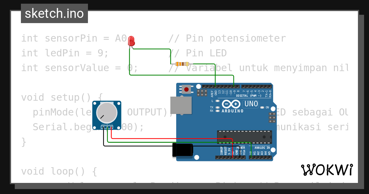 Implementasi Adc Dengan Potensiometerfatimah Azzahra Wokwi Esp32 Stm32 Arduino Simulator