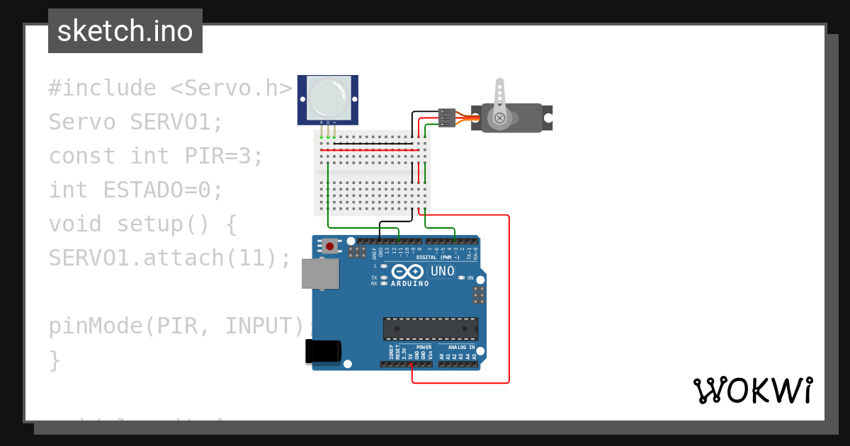 Sensor Movimiento Wokwi Esp32 Stm32 Arduino Simulator 5692