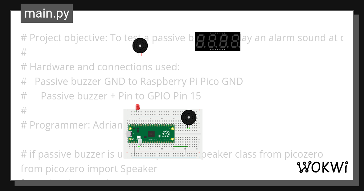 Raspberry Pi Pico Passive Buzzer Picozero Copy Wokwi Esp32 Stm32 4035
