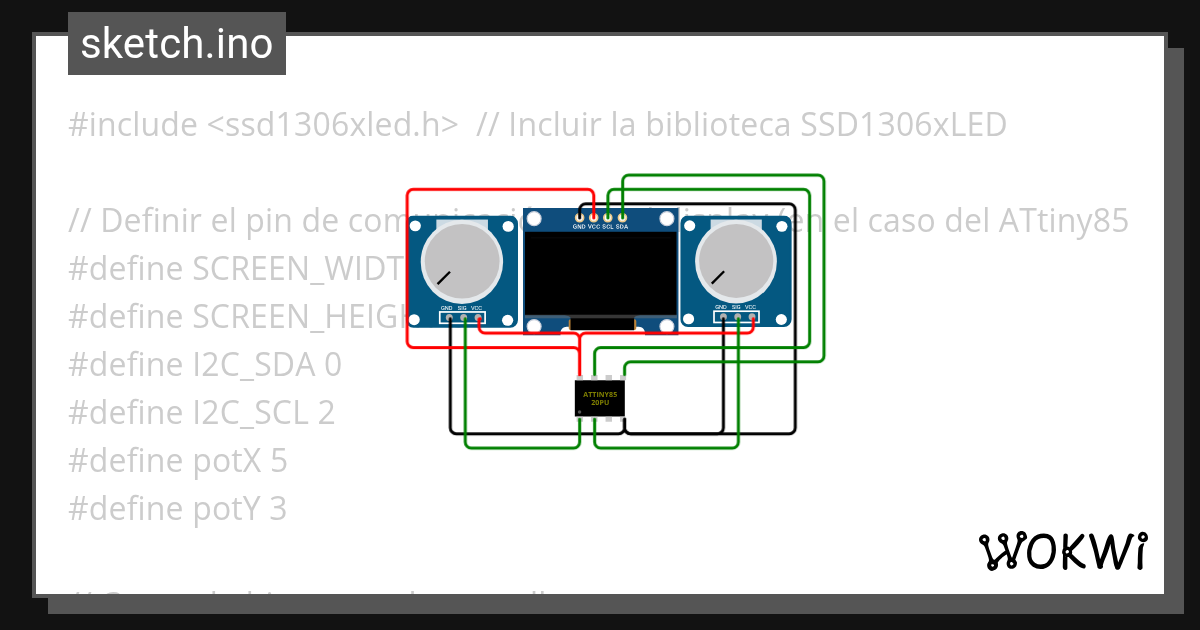 Etch a sketch at - Wokwi ESP32, STM32, Arduino Simulator