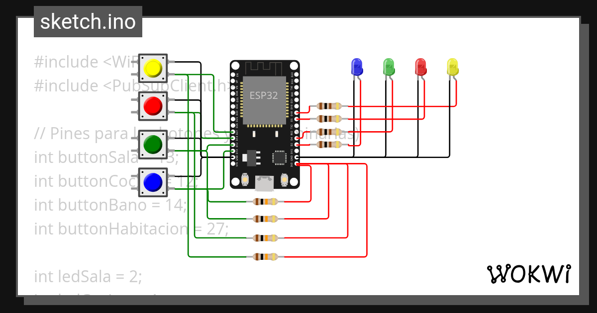 CONTROL IoT APARTAMENTO - Wokwi ESP32, STM32, Arduino Simulator