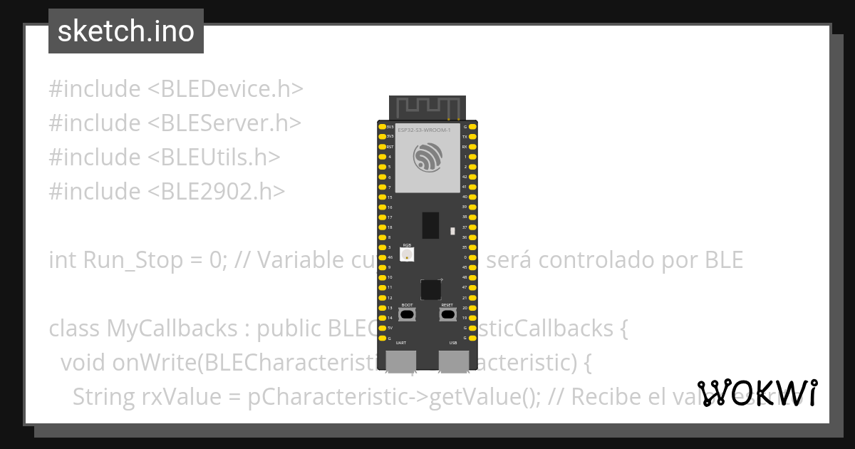 BLE-ESP - Wokwi ESP32, STM32, Arduino Simulator