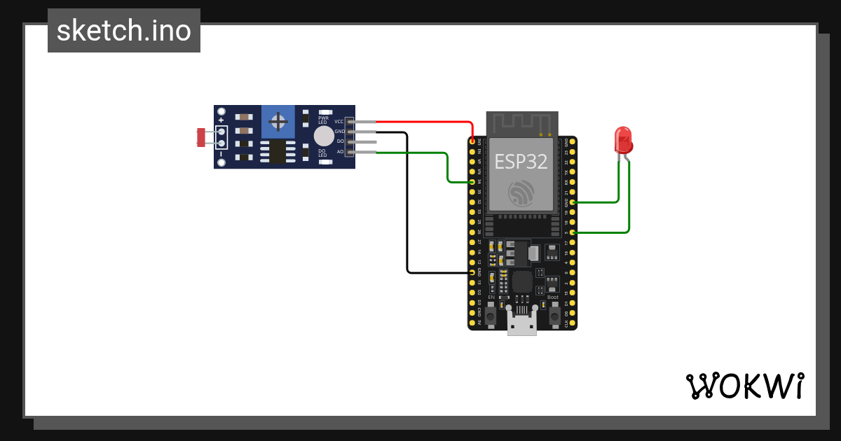 LDR - Wokwi ESP32, STM32, Arduino Simulator